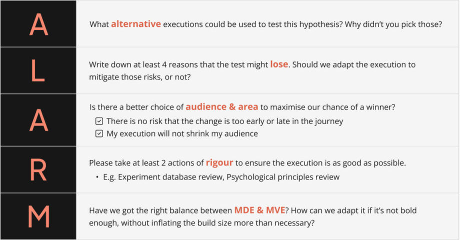 Maximising Experimentation Impact: The ALARM Protocol | Conversion